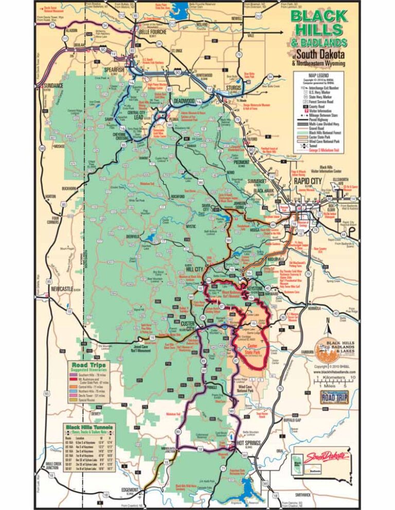 Map of Northern Black Hills | Deadwood Connections
